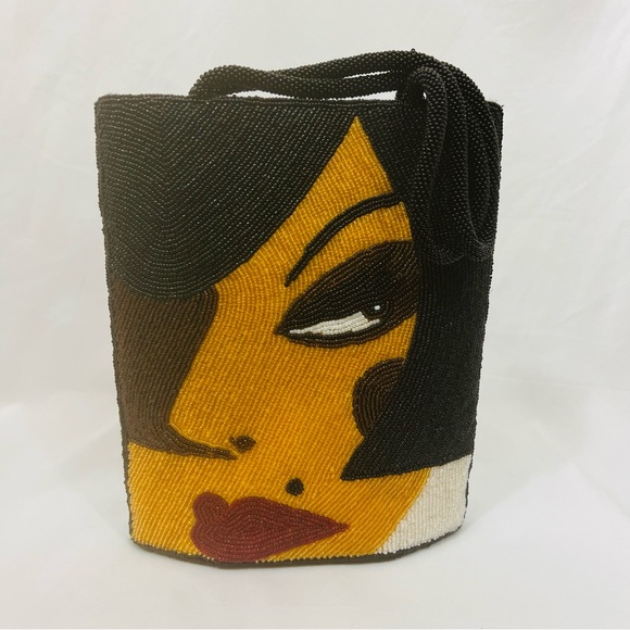Ermo | Bags | Vintage Ermo Beaded Art Deco Style Womens Side Face ...